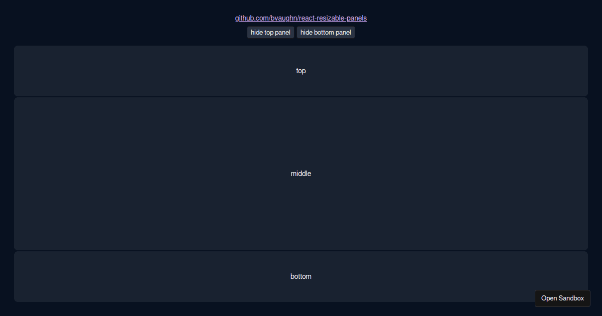 react-resizable-panels (forked) - Codesandbox