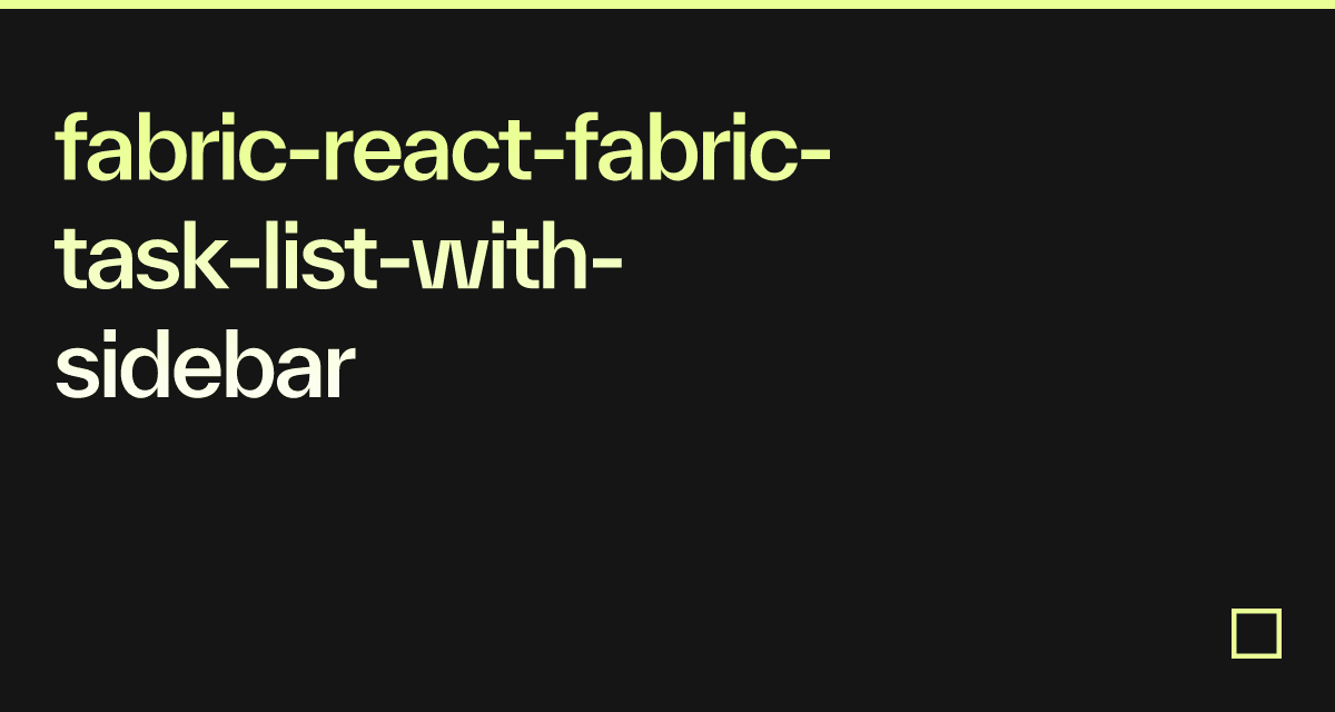 fabric-react-fabric-task-list-with-sidebar - Codesandbox
