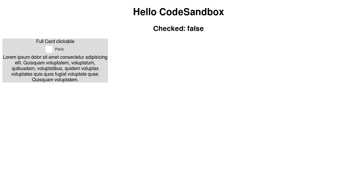 React - TS - Cunningham - Prob Checkbox controlled - Codesandbox