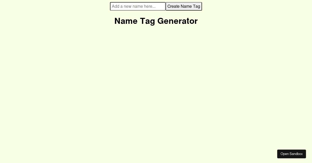 name-tag-generator-ui - Codesandbox