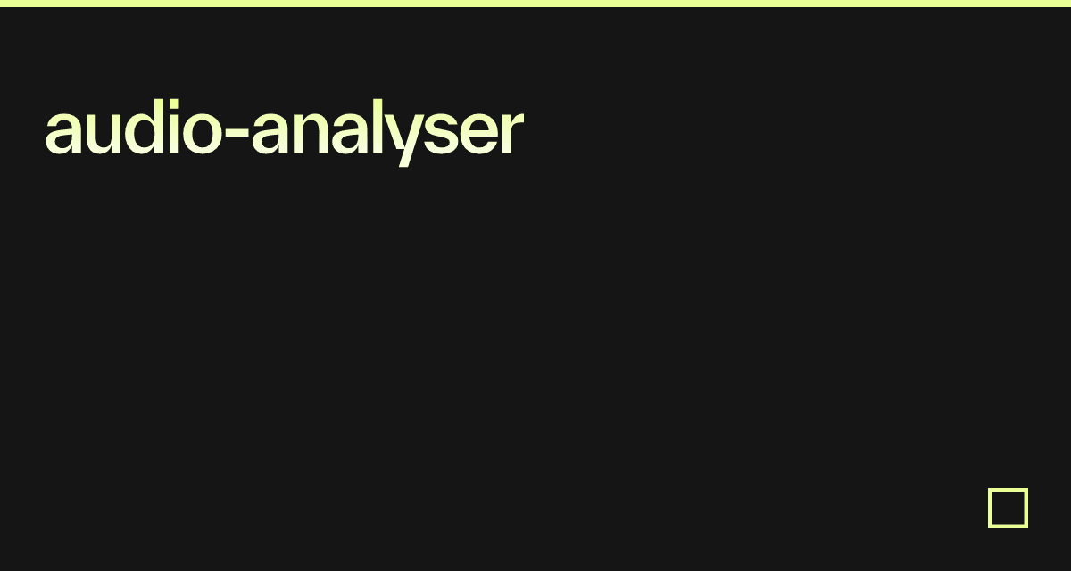 audio-analyser - Codesandbox