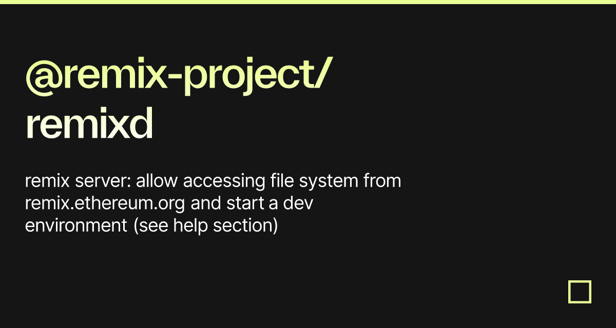 @remix-project/remixd - Codesandbox