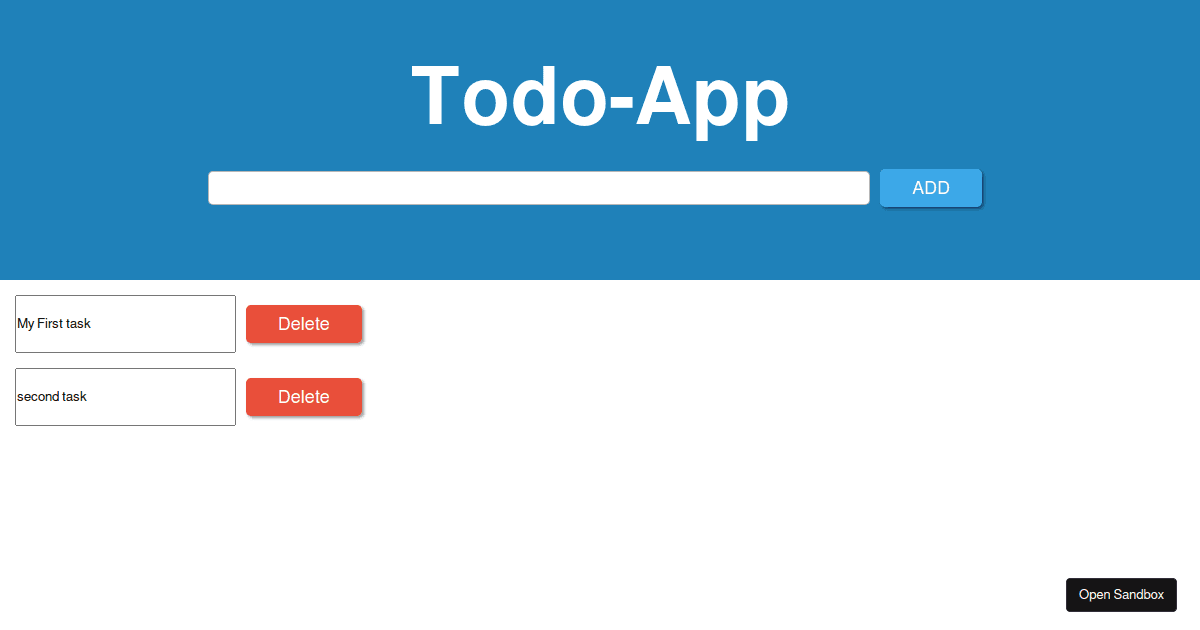 Todo list react hooks Codesandbox