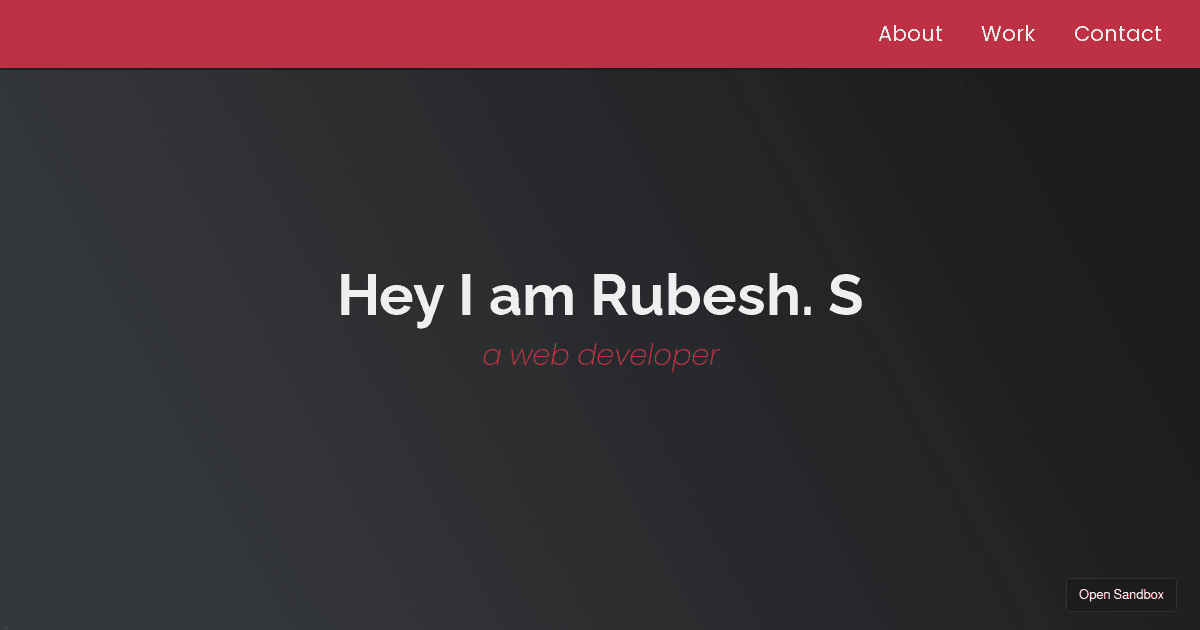 Rubesh - Codesandbox
