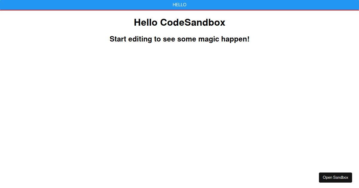 agitated-framework-75w0r - Codesandbox