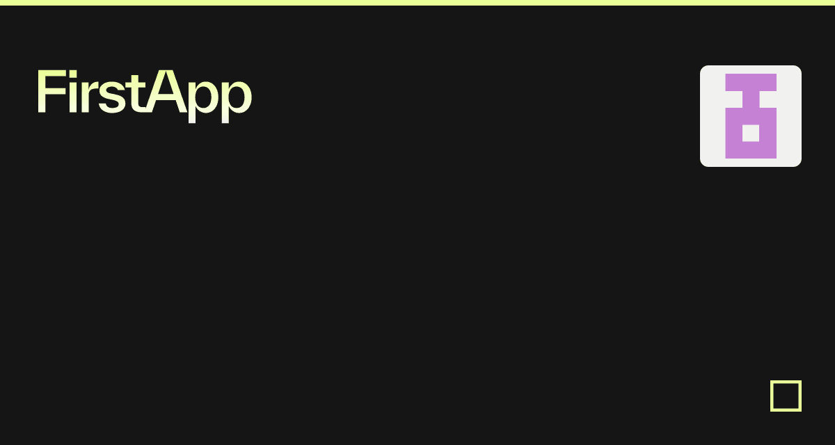 Firstapp Codesandbox