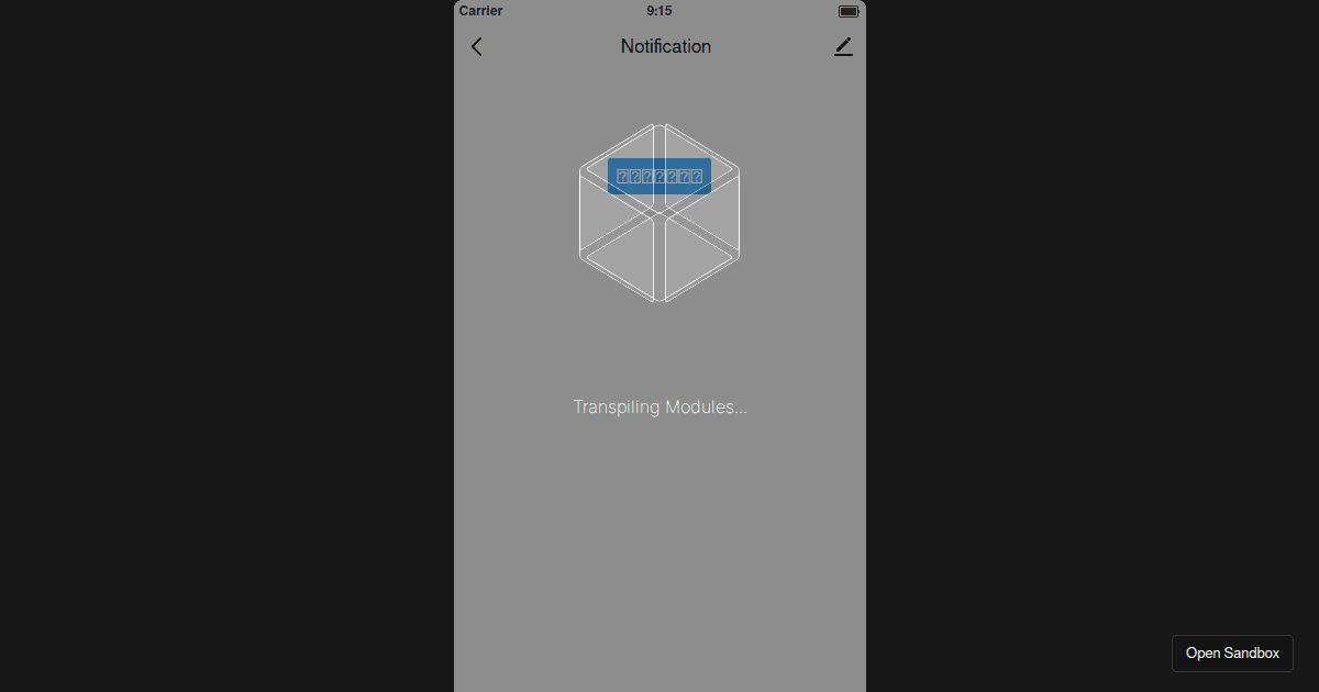 Notification - Codesandbox