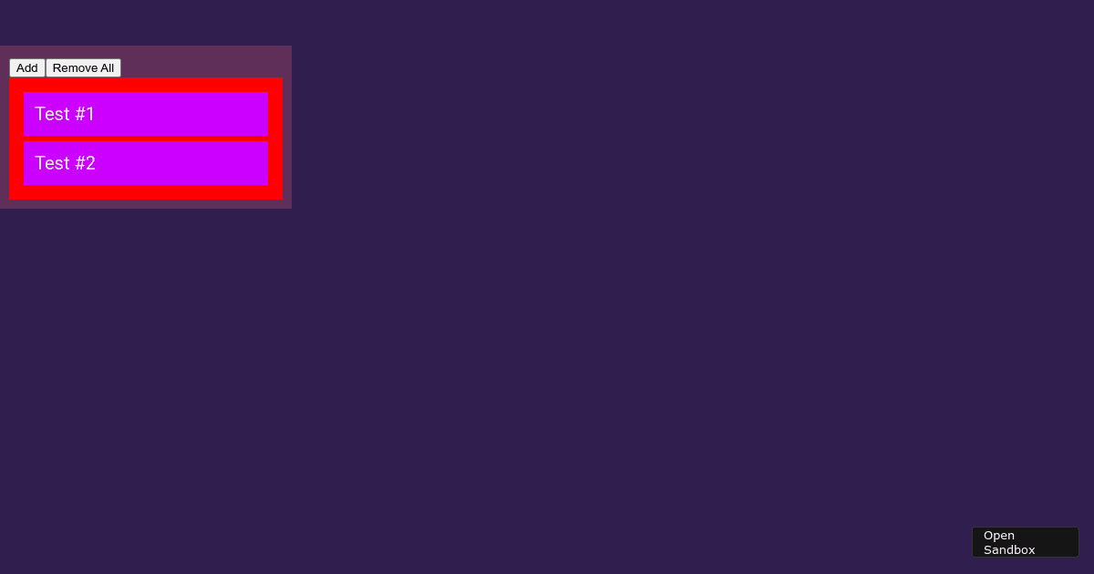 Framer Motion: Todo List - Remove All - Dynamic Variant - Codesandbox