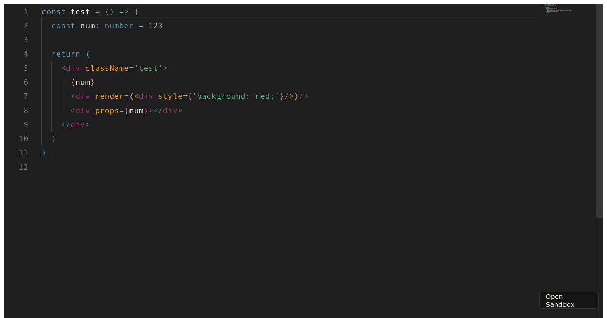 momaco jsx/tsx highlight (forked) - Codesandbox