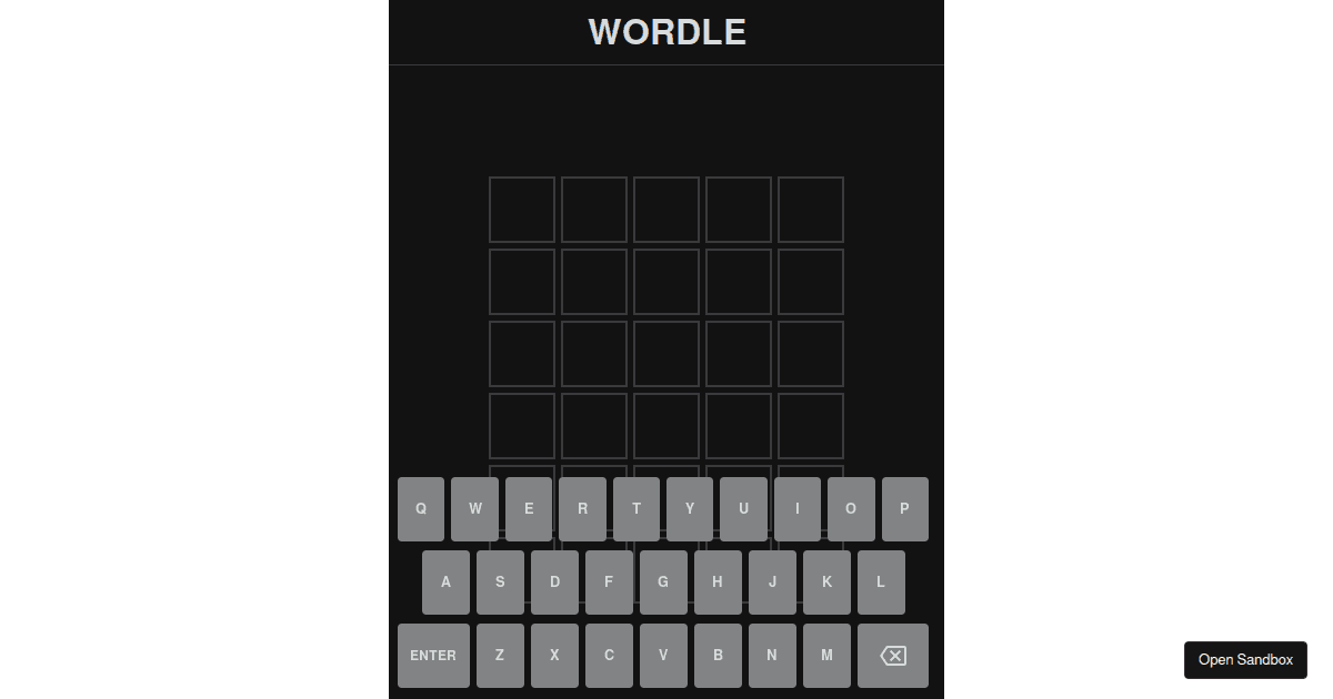 Wordle - Codesandbox