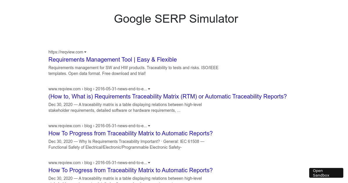 serp-simulator - Codesandbox