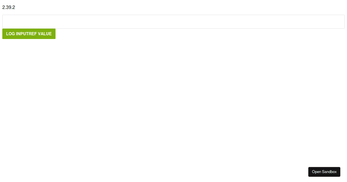 inputRef null example - Codesandbox