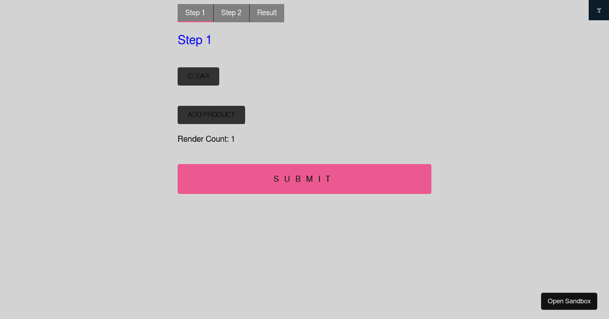 Ordering Form - Codesandbox