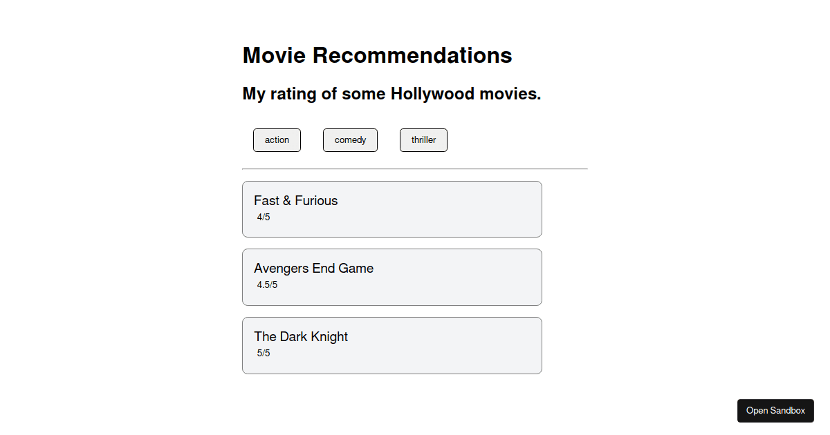 recommendation-app-fork1 - Codesandbox