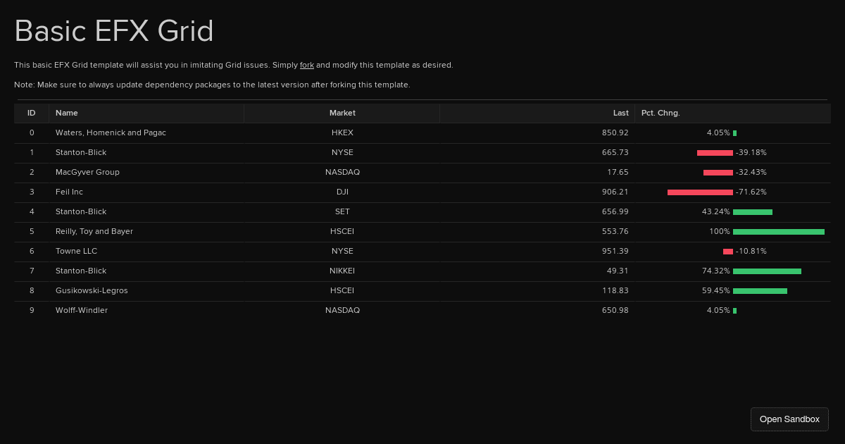 EFX Grid Template - Codesandbox