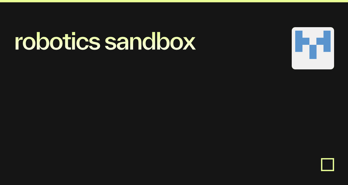 robotics sandbox - Codesandbox