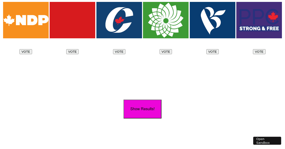 Simple Voting Balot - Codesandbox