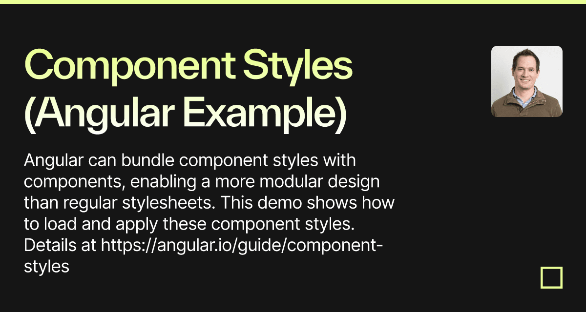 Component Styles (Angular Example) - Codesandbox Component Styles (Angular Example) - Codesandbox