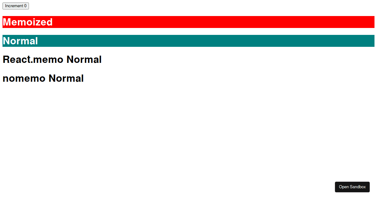 React.memo and React.useMemo - Codesandbox