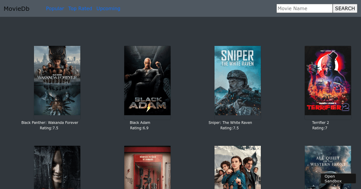 movieapp - Codesandbox