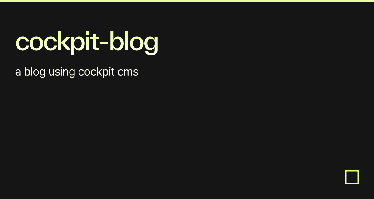 cockpit-blog - Codesandbox