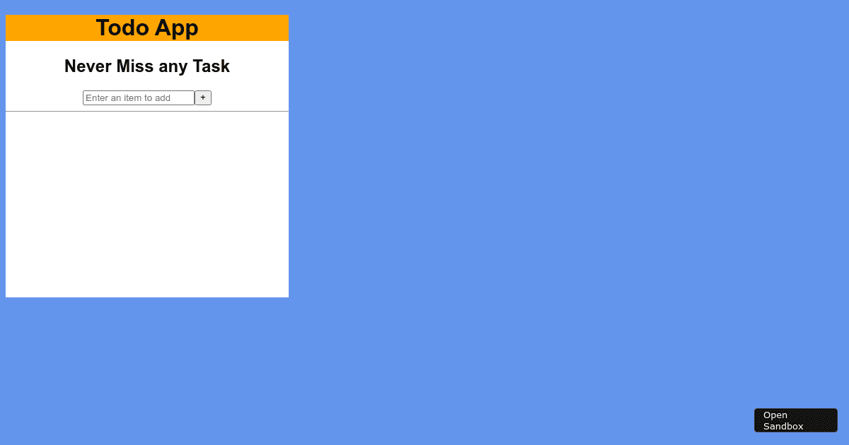 ToDo app - Codesandbox