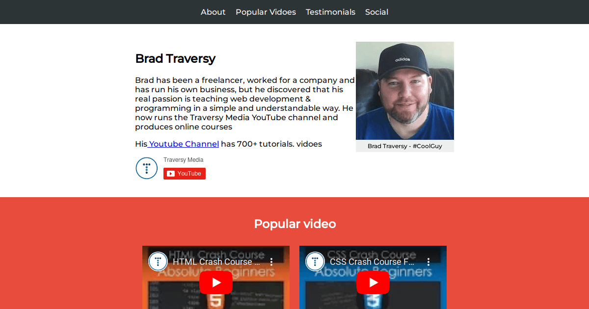 Tribute Page - Codesandbox