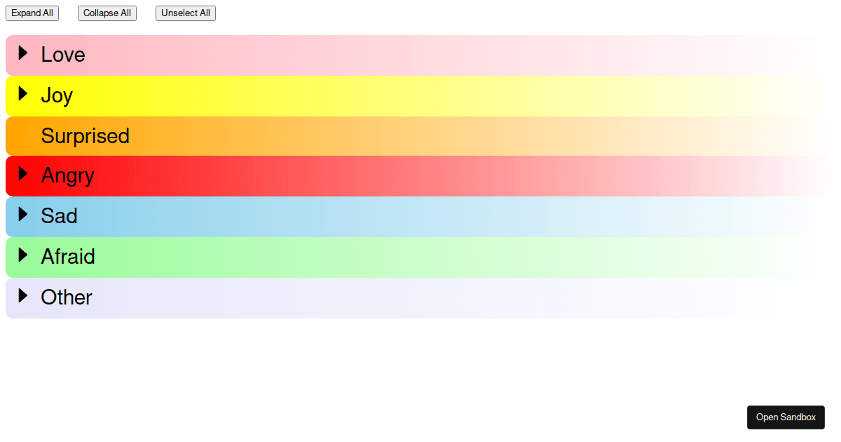 Feelings Chart - Codesandbox