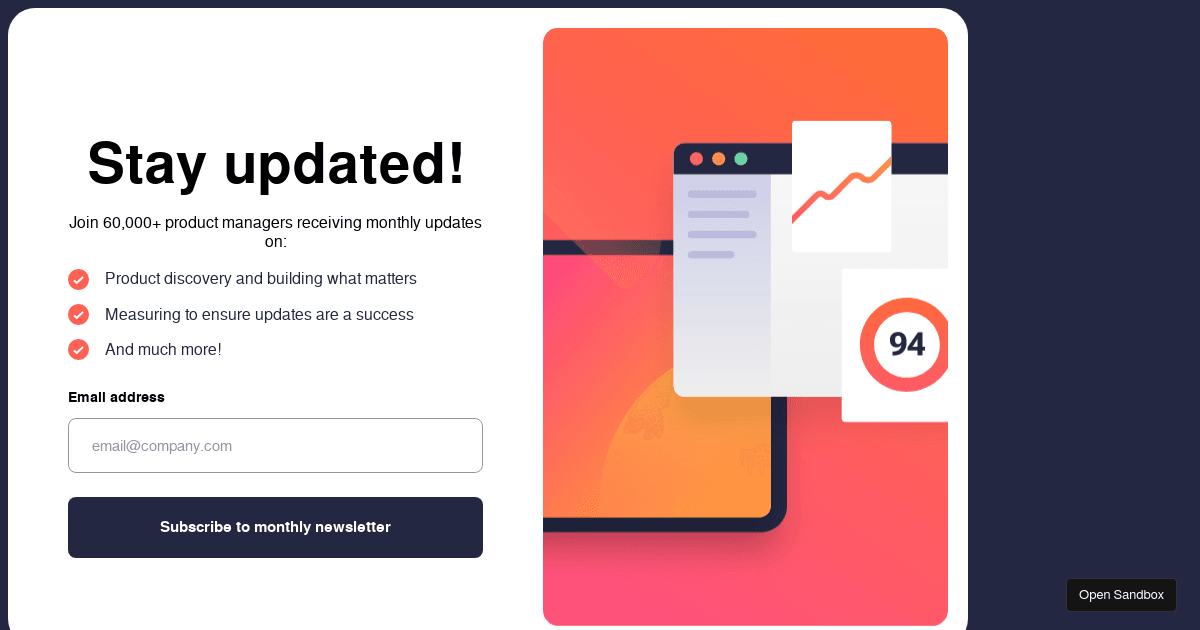 newsletter - Codesandbox