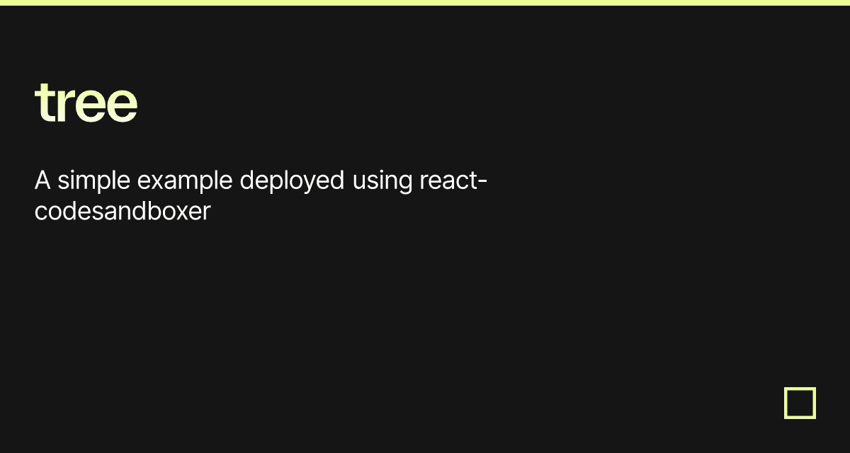 tree - Codesandbox
