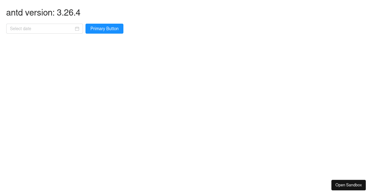 antd reproduction template - Codesandbox
