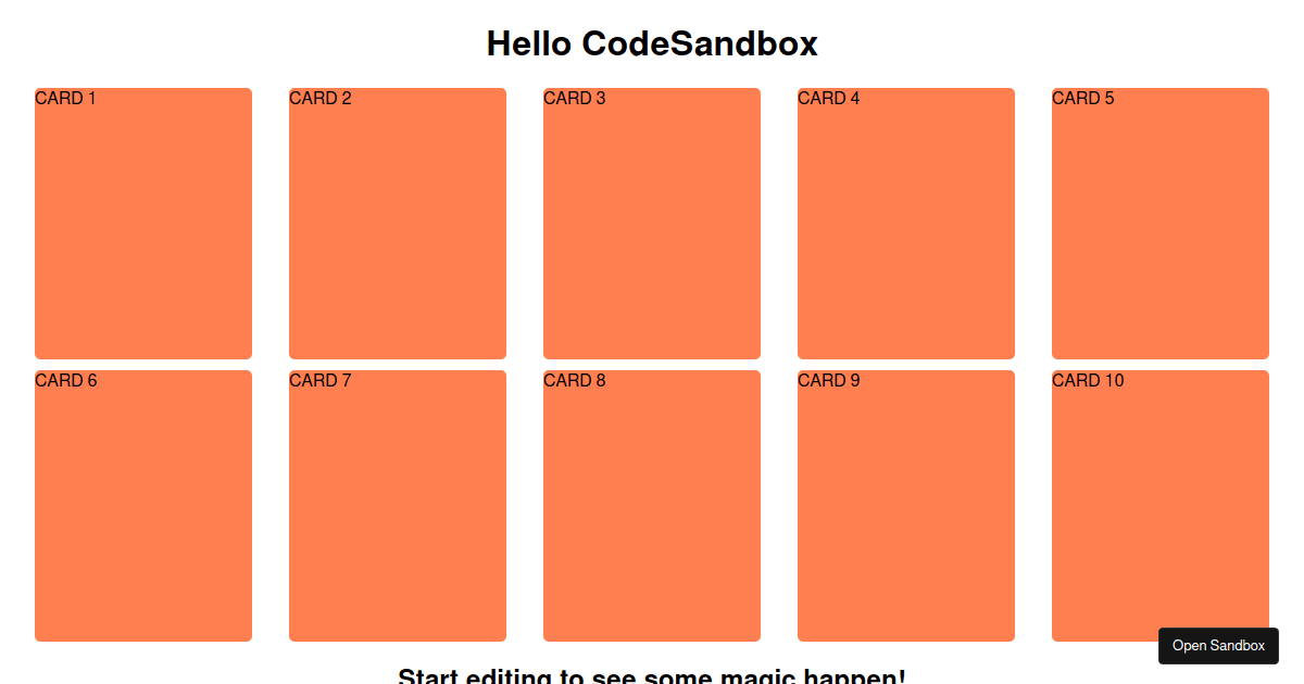 Blog Cards - Codesandbox
