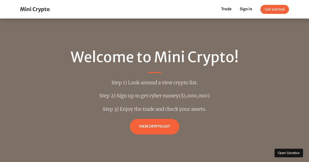 mini-crypto - Codesandbox