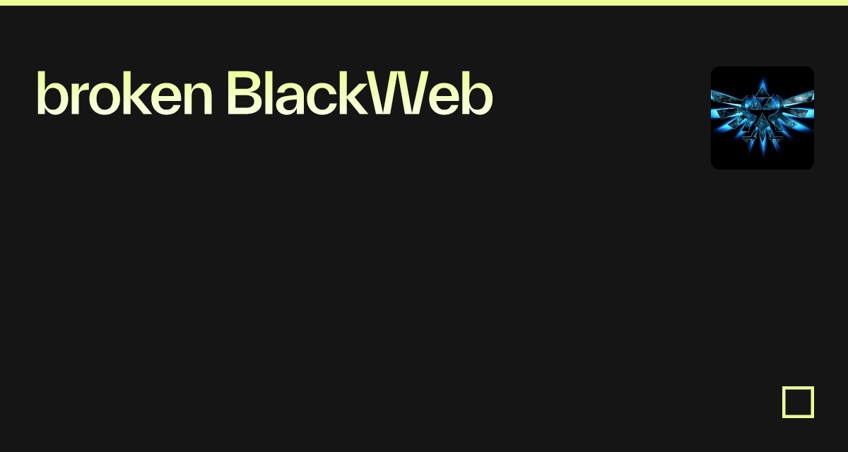 broken BlackWeb - Codesandbox