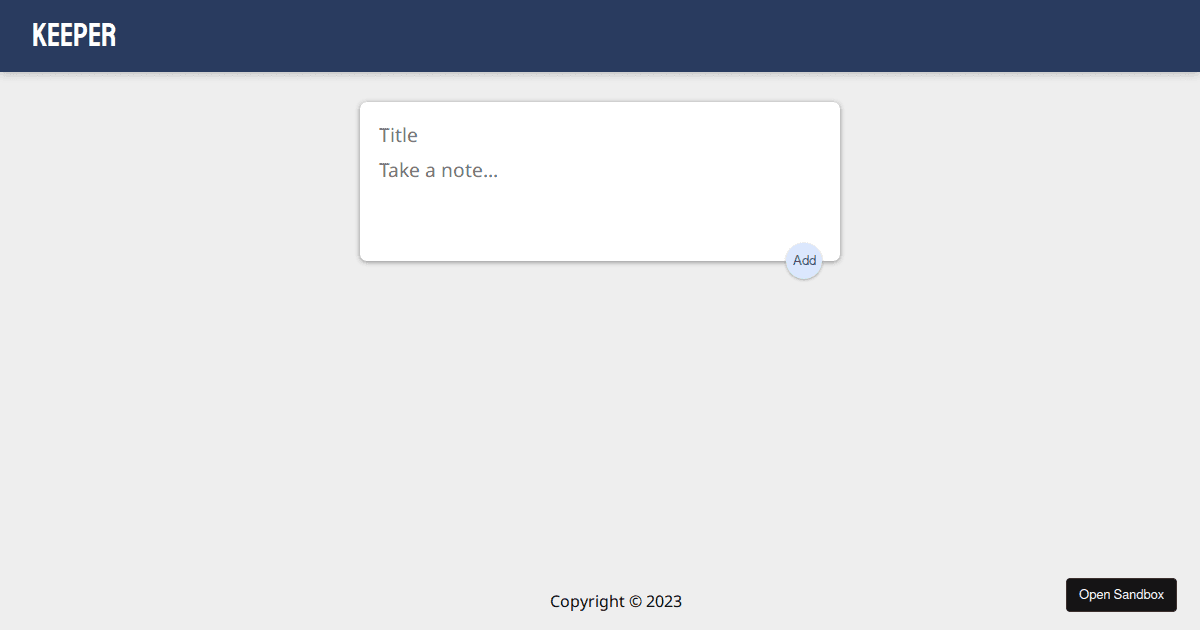 keeper-app-part-1-starting - Codesandbox