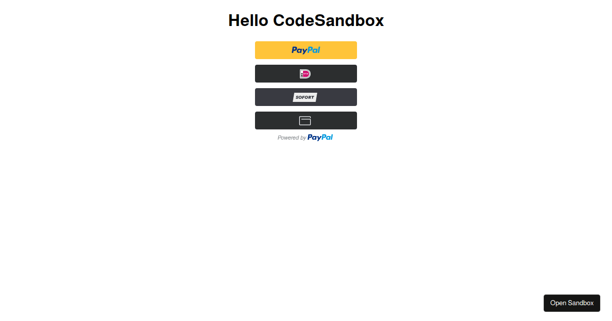 Paypal - Codesandbox