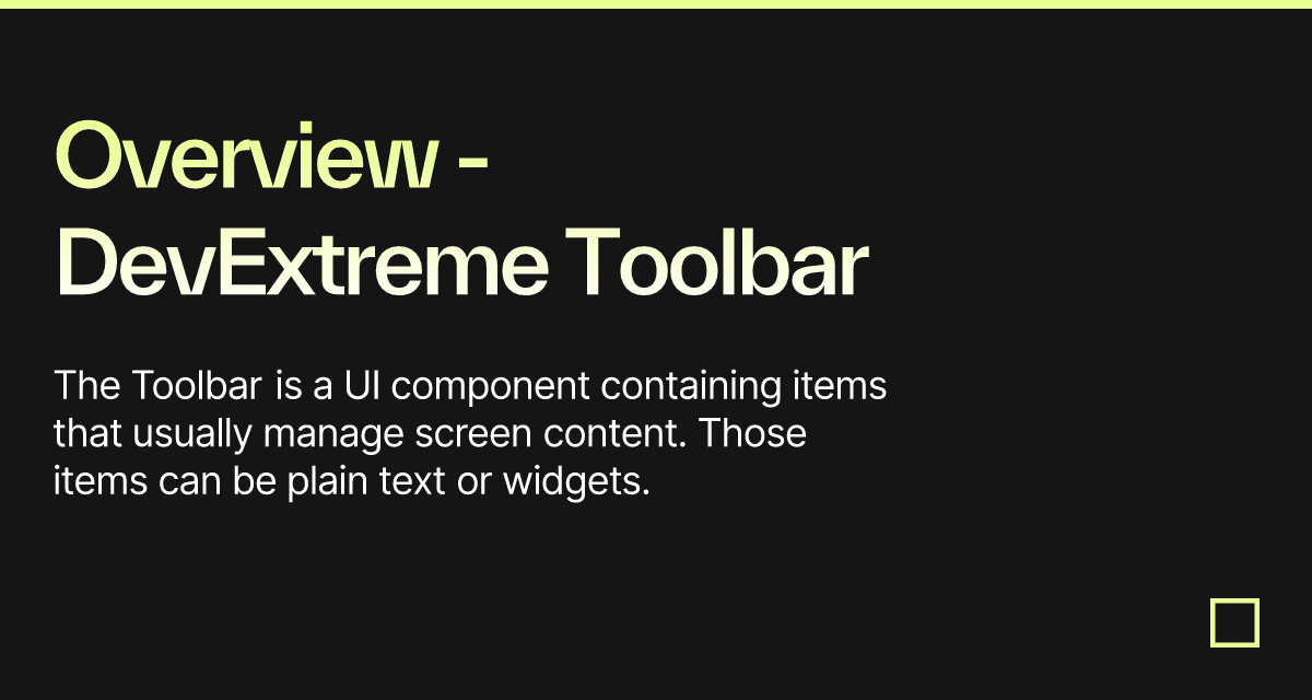 Overview Devextreme Toolbar Codesandbox