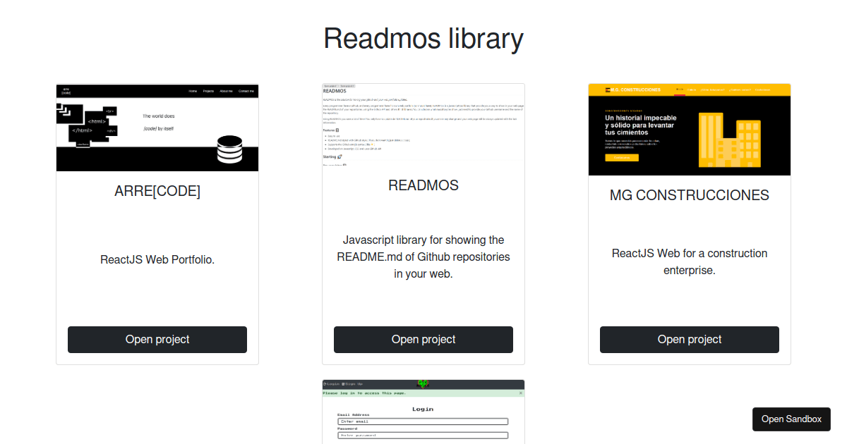 readmos_bootstrap - Codesandbox