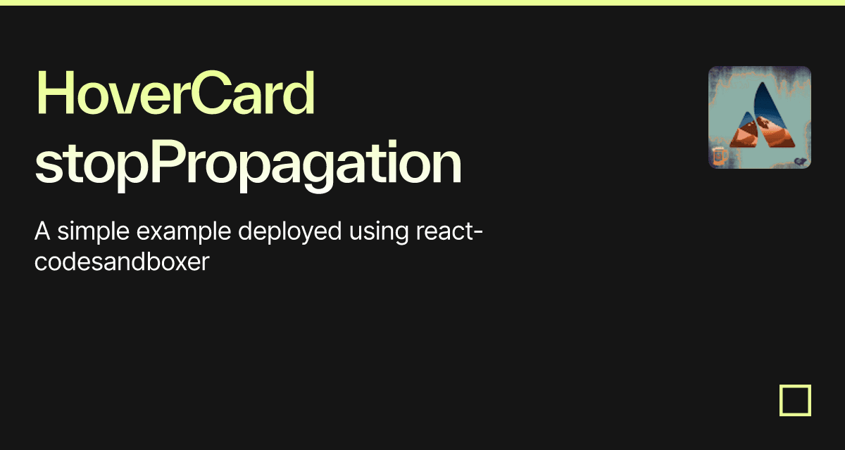 HoverCard stopPropagation - Codesandbox