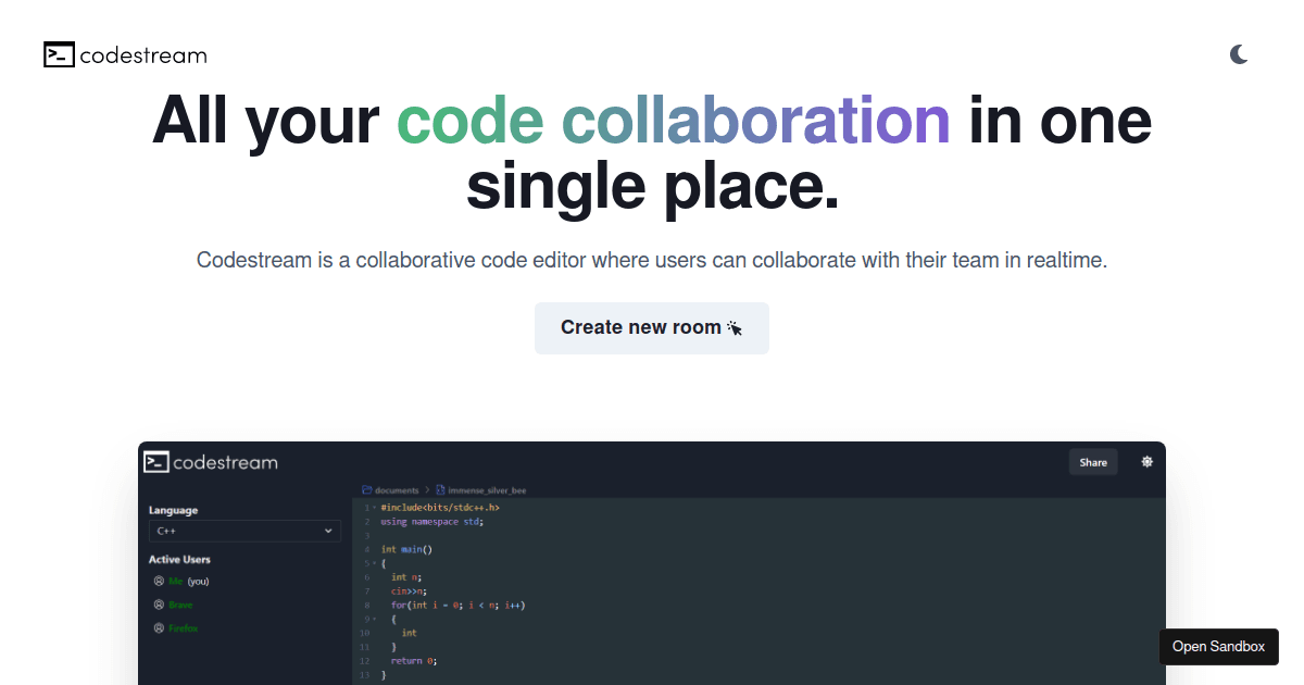 codestream - Codesandbox