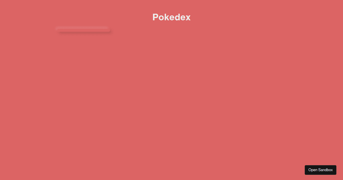 Pokedex-empty - Codesandbox