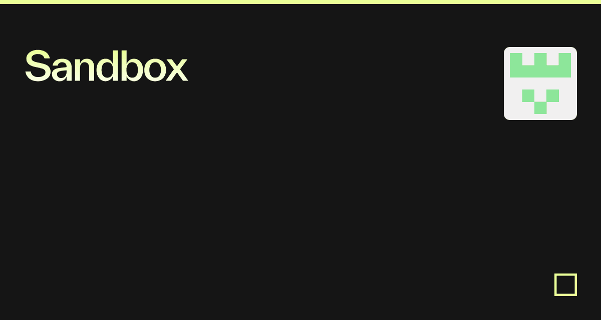 Sandbox - Codesandbox