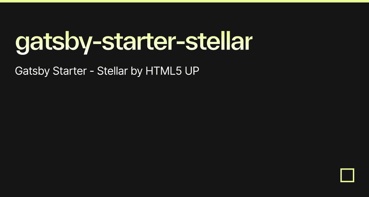 gatsby-starter-stellar - Codesandbox