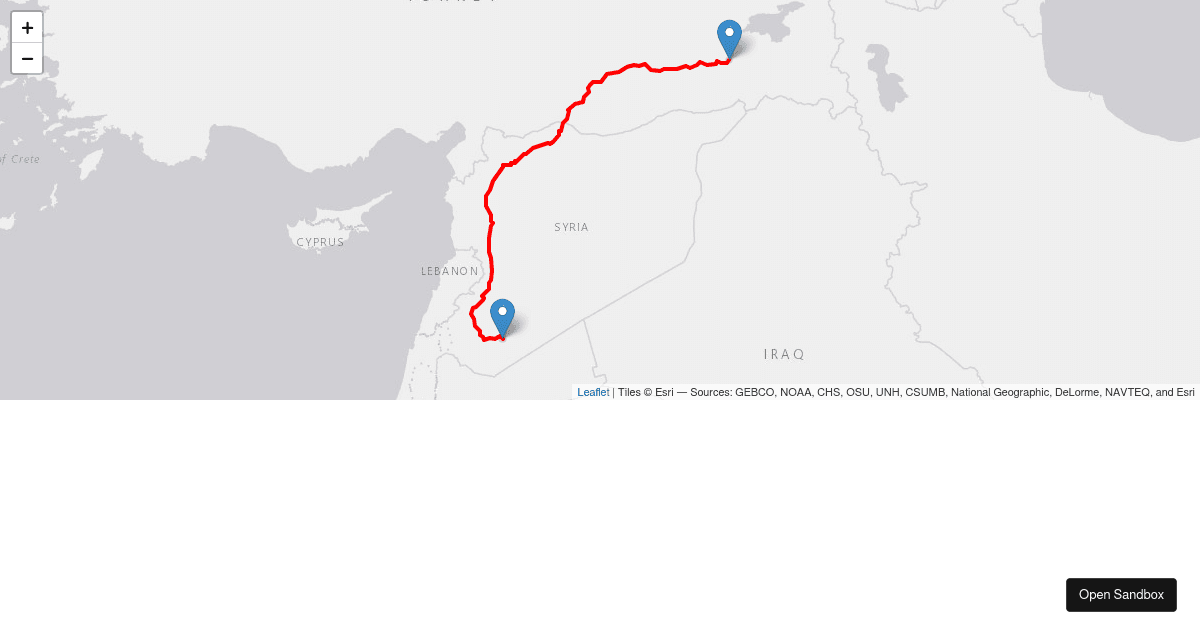 React Leaflet V3 Display Simple Route Using Leaflet Routing Machine Forked Codesandbox