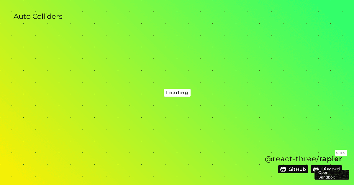 React-Three-Rapier: Auto Colliders (forked) - Codesandbox