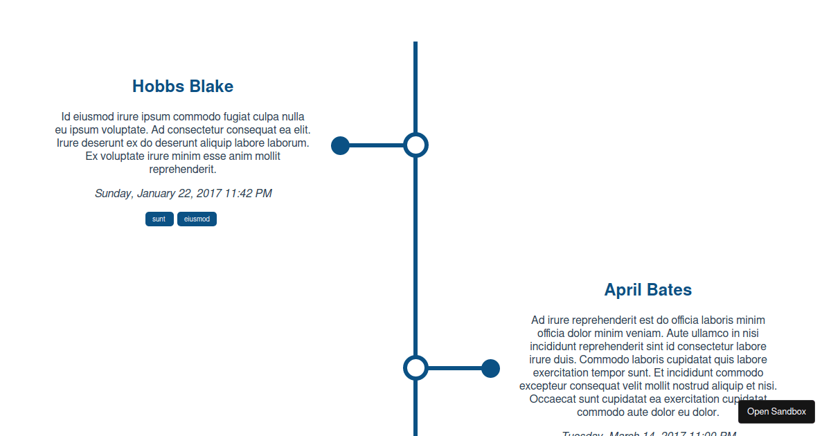 Vue Vertical Timeline Demo (forked) - Codesandbox