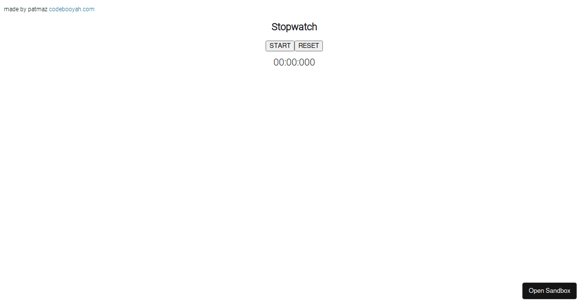 React Stopwatch (forked) - Codesandbox