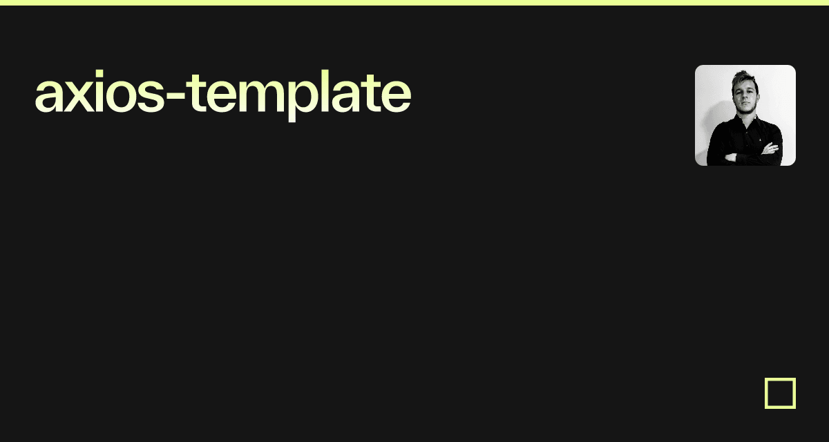 axios-template - Codesandbox