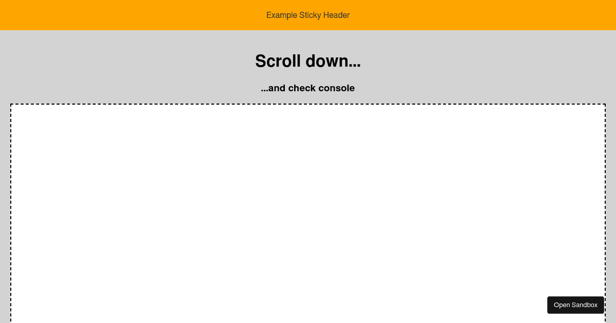 React Atom Trigger Example With Help Of Usehooks Ts Scrollable Container Wip Codesandbox