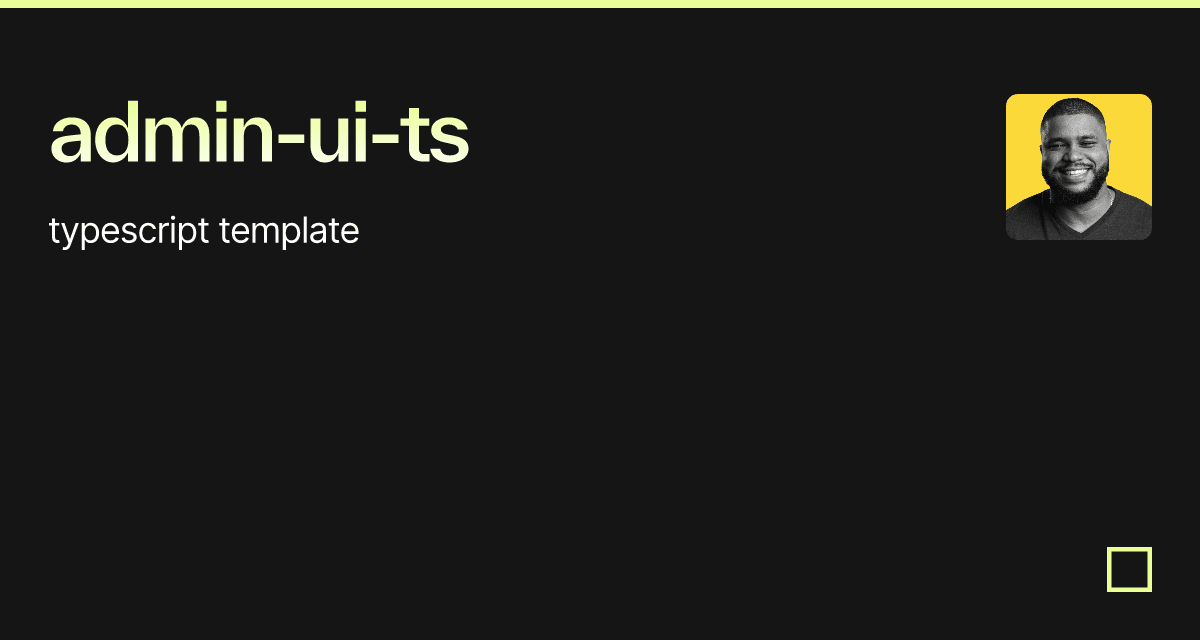 admin-ui-ts - Codesandbox